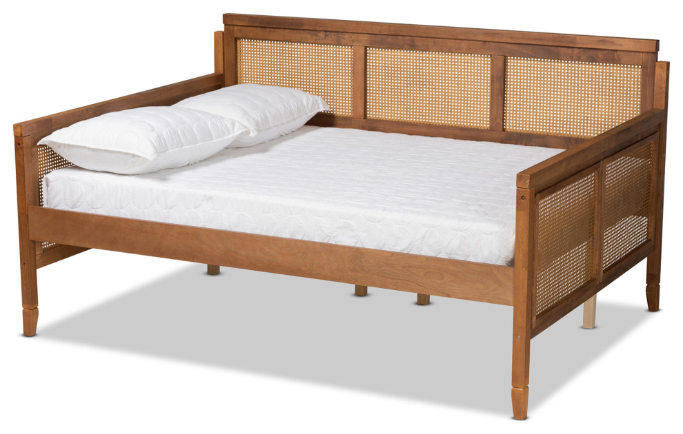 Wolverton Modern Farmhouse Walnut Effect Full Size Daybed - Tropical ...