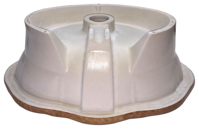 Hand Painted Sink " Veronica " Lotus Drop-In Sink - Traditional ...