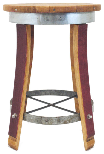 Swivel Top Wine Barrel Stool, 30 - Farmhouse - Bar Stools And Counter ...