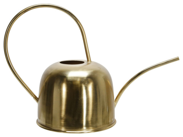Metal 11" Watering Can, Gold - Modern - Watering Cans - by Sagebrook ...