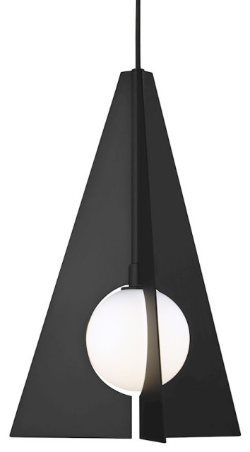 Tech Lighting LED 930 Orbel Pyramid Pendant, Matte Black 700TDOBLPB ...
