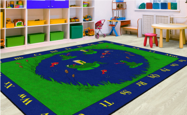 Flagship Carpets FE142-44A 7'6"x12' Frogs Educational Rug ...