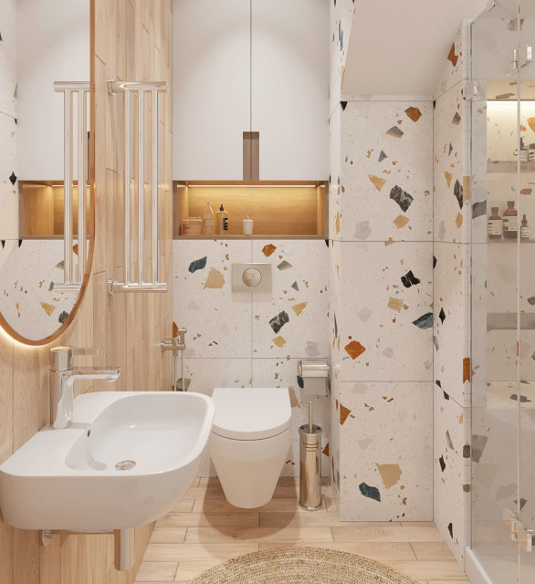 Modern Terrazzo Bathroom - Scandinavian - Bathroom - London - by DEZAI ...