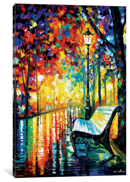 "She Left... Gallery" by Leonid Afremov, 12x8x0.75", 18x12x1.5 ...