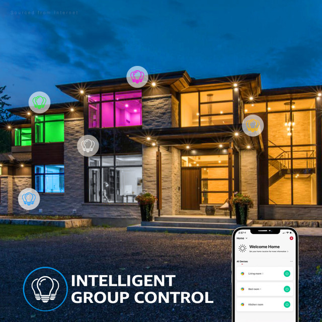 12-Pack 6"Smart Recessed Lighting, Color Changing RGBCW Smart Downlight ...