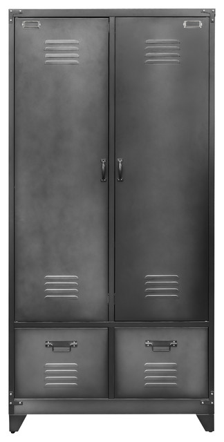 2-Door Steel Locker With Drawers - Industrial - Storage Cabinets - by ...