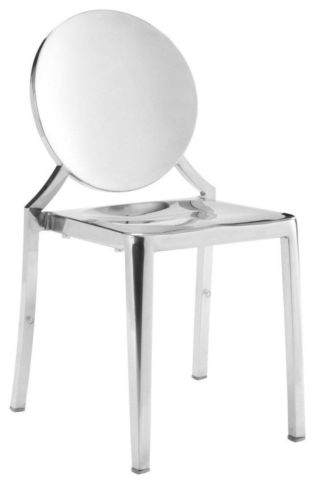 Eclipse Dining Chair (set Of 2) Stainless Steel - Contemporary - Dining ...