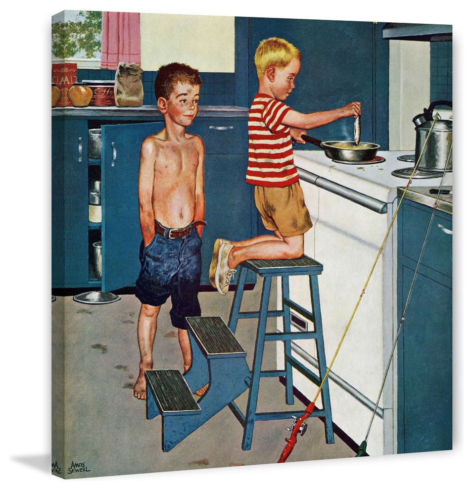 "Small Fry" Painting Print on Canvas by Amos Sewell, 24"x24 ...