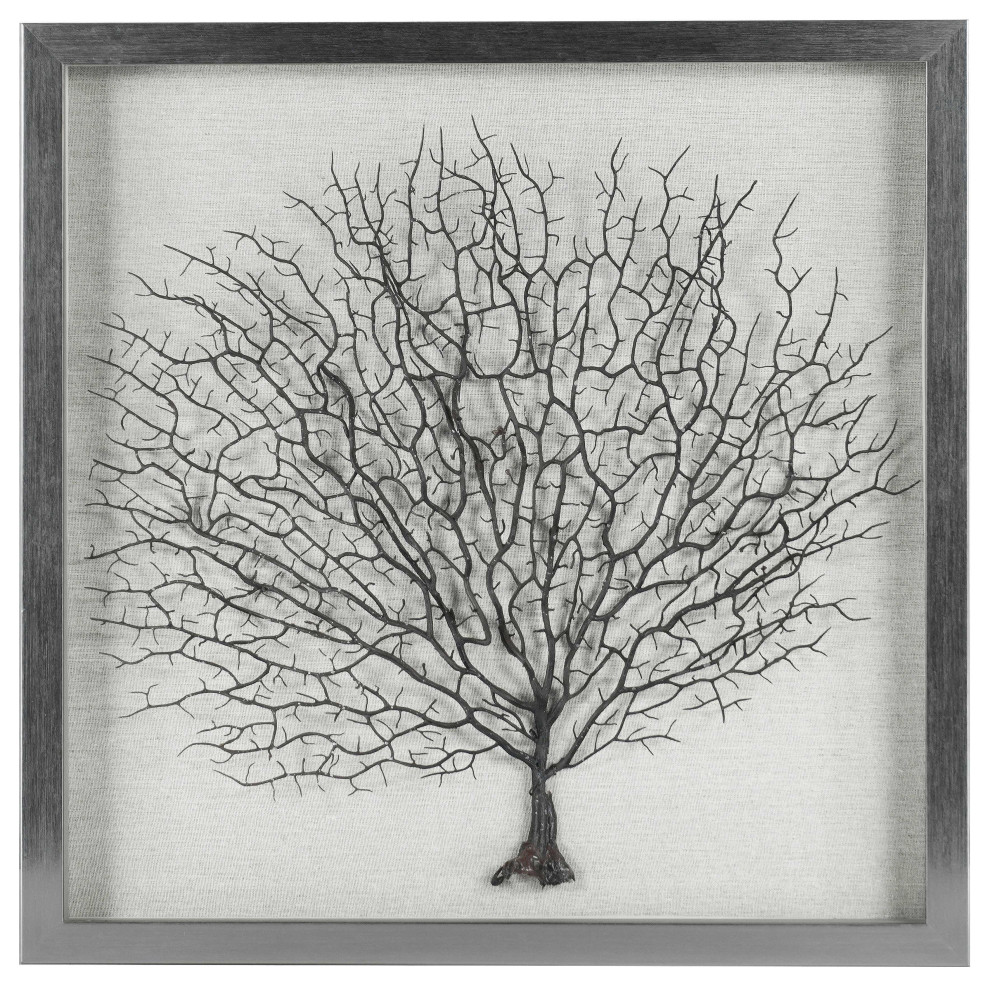 Silver Tree Roots Shadow Box Wall Décor - Contemporary - Wall Accents ...