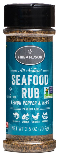 Fire & Flavor All Natural Seafood Rub - 2.5 Oz - Modern - Grill Tools ...