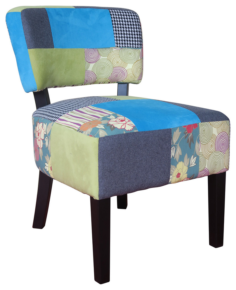 Pacific Coastal Patchwork Accent Chair - Beach Style - Armchairs And ...