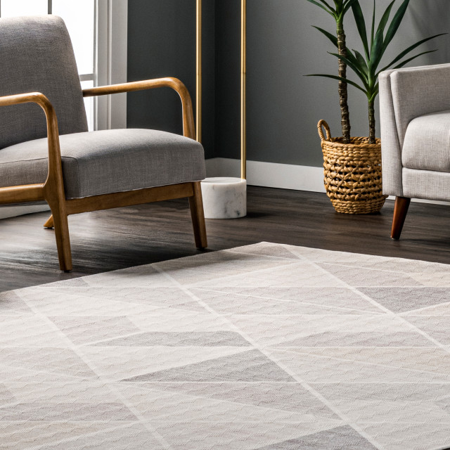 nuLOOM Marielle Diamond Tiles Machine Washable Runner Rug, 4'x6 ...