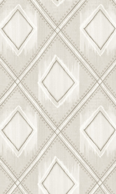 Geometric Diamond Printed Wallpaper, Sample - Scandinavian - Wallpaper ...