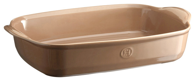 Emile Henry HR Ultime Oak Ceramic 4.8 Quart Large Rectangular Baking ...