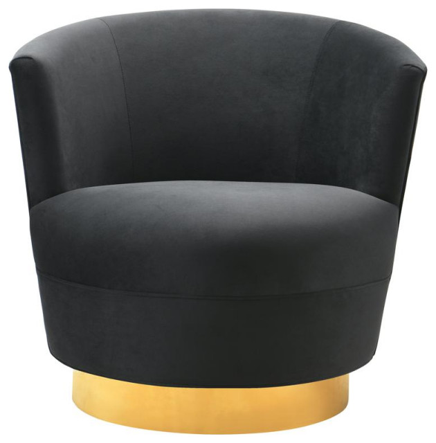 Noah Black Swivel Chair - Contemporary - Accent Chests And Cabinets ...