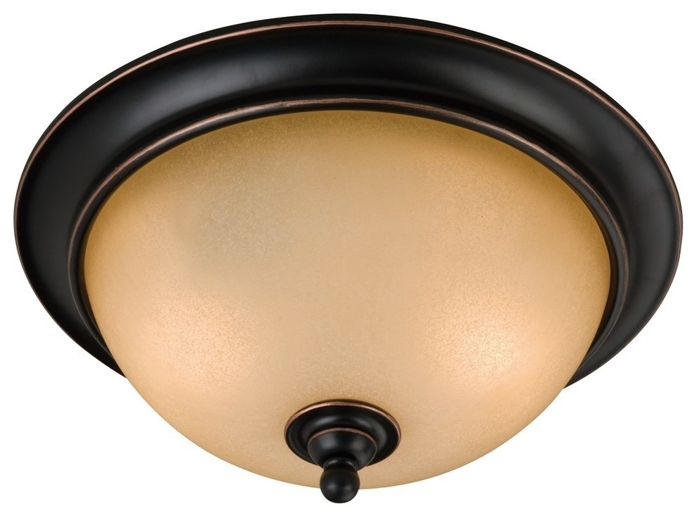 Oil Rubbed Bronze Flush Mount Ceiling Light Fixture - Traditional ...