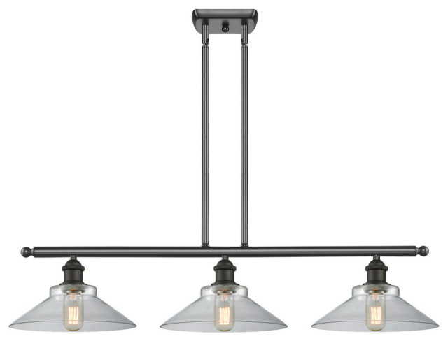 Innovations Disc 3-Light Island Light, Oiled Rubbed Bronze - Industrial ...