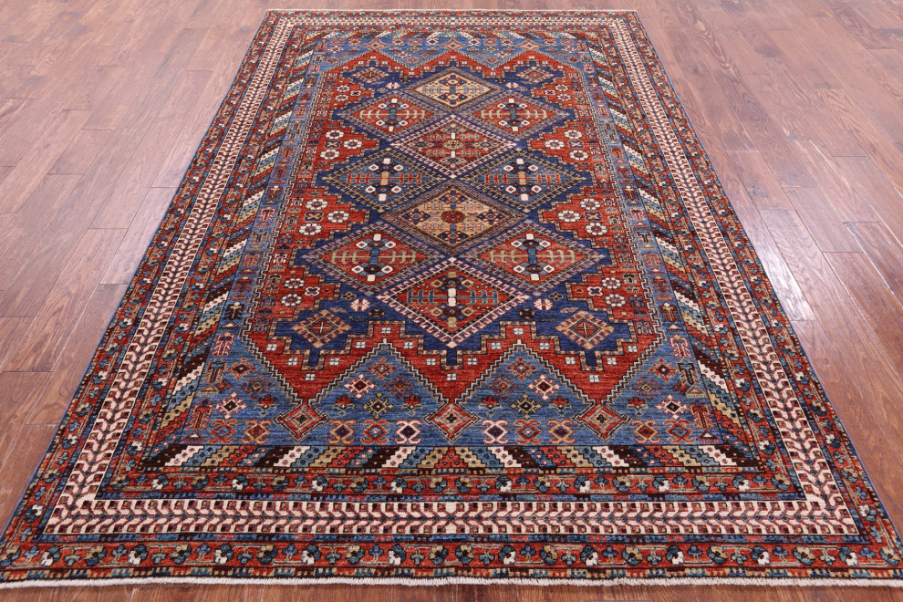 Super Heriz Serapi Handmade Wool Rug 6' 2" X 9' 0" - Q16134, 6' 2" X 9 ...