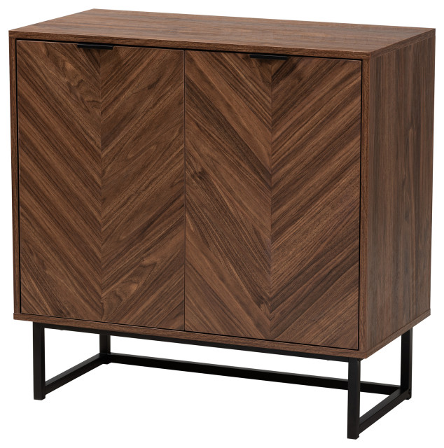Martina Walnut Brown Storage Cabinet - Transitional - Storage Cabinets ...