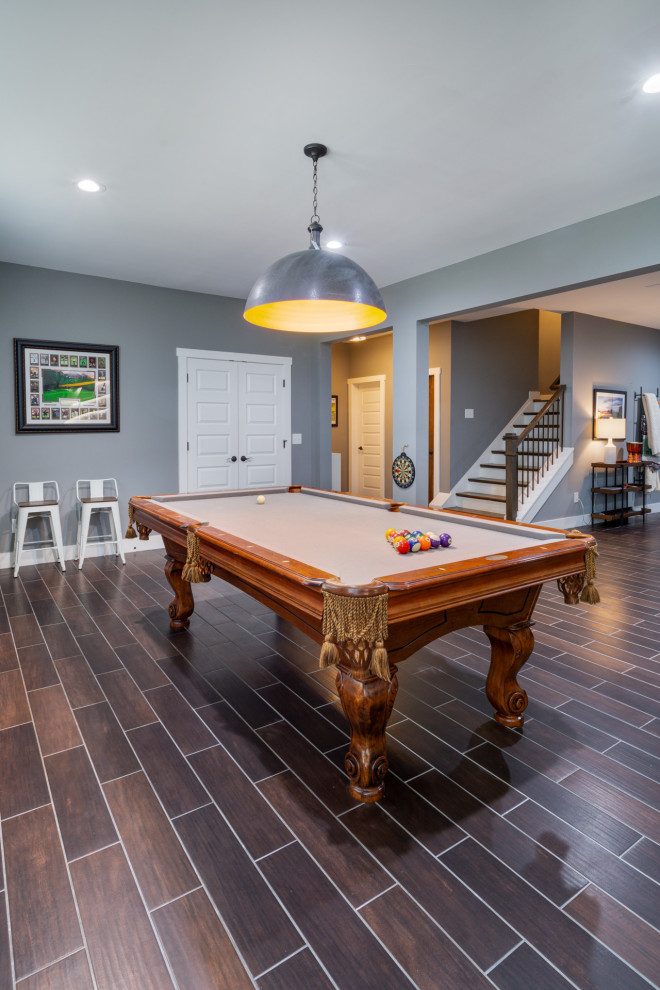 GOLF SIMULATOR, WINE CELLAR, AND BASEMENT BAR - Games Room - Atlanta ...