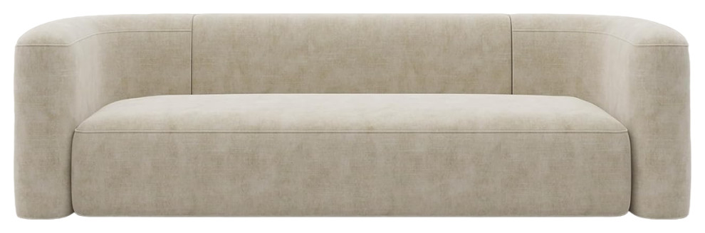 Unique Modern Sofa, Curved Silhouette & Velvet Upholstery - Transitional - Sofas - by Decor Love ...