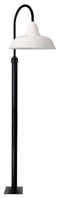 Cocoweb 12" Goodyear LED Post Light in White With 8' Tall Post, 8 ...