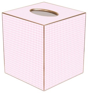 TB664-Pink Gingham Tissue Box Cover - Farmhouse - Tissue Box Holders ...
