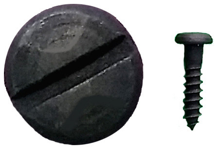 Rustic Head Slotted Wood Screws, Black, #6 x 5/8, Set of 24 ...