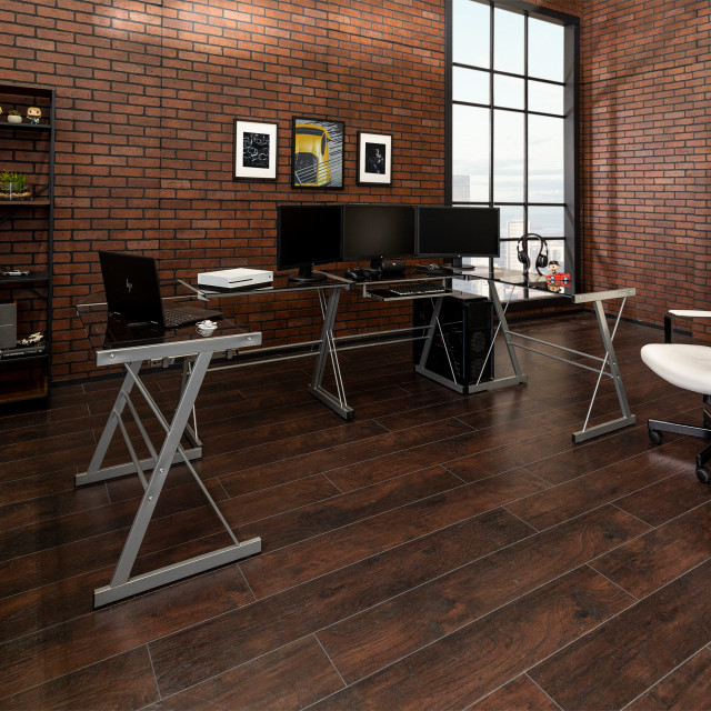 Command Center Gaming Desk Station - Smoke - Contemporary - Desks And ...