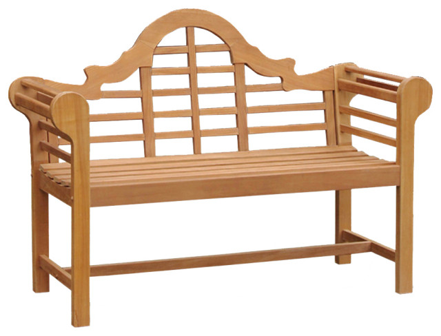 Lutyens Teak Wood 4 Feet Outdoor Bench - Traditional - Outdoor Benches ...
