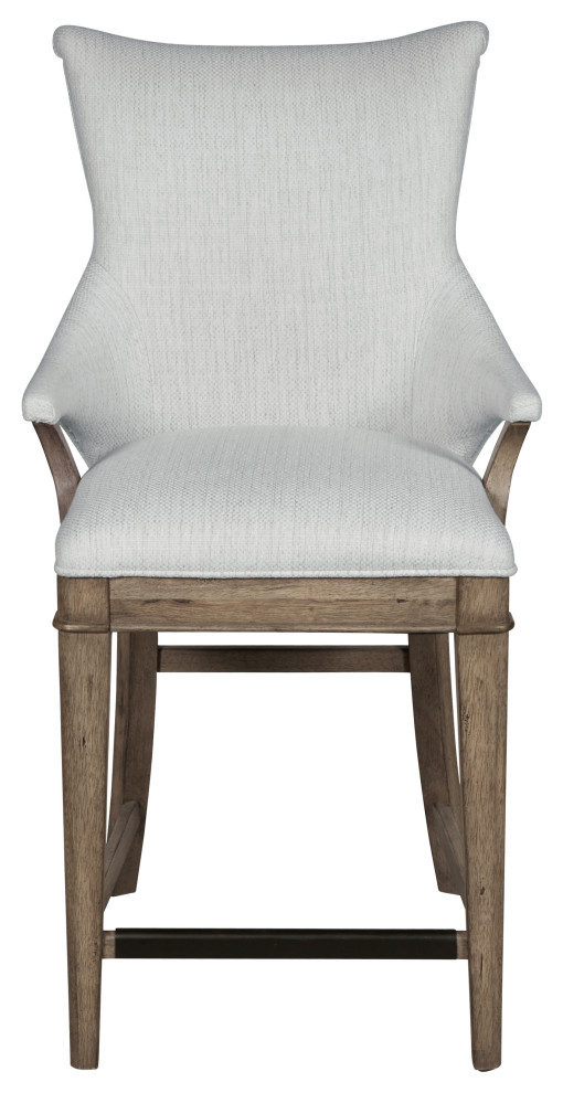 Garrison Cove Upholstered Wood-Framed Bar Stool - Transitional - Bar ...