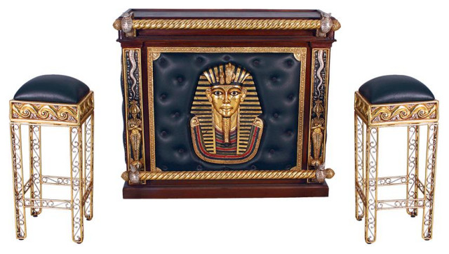 Design Toscano Altar Of Tenenit Bar W/ 2 Stools - Traditional - Indoor ...