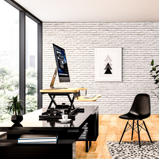 VersaDesk® PowerPro® Electric Height Adjustable Standing Desk Converter ...