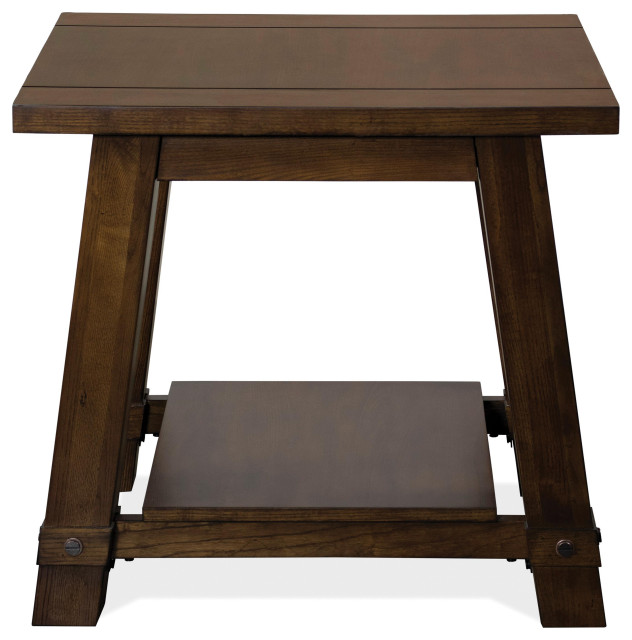 Riverside Furniture Windridge Angled Leg Side Table - Transitional ...