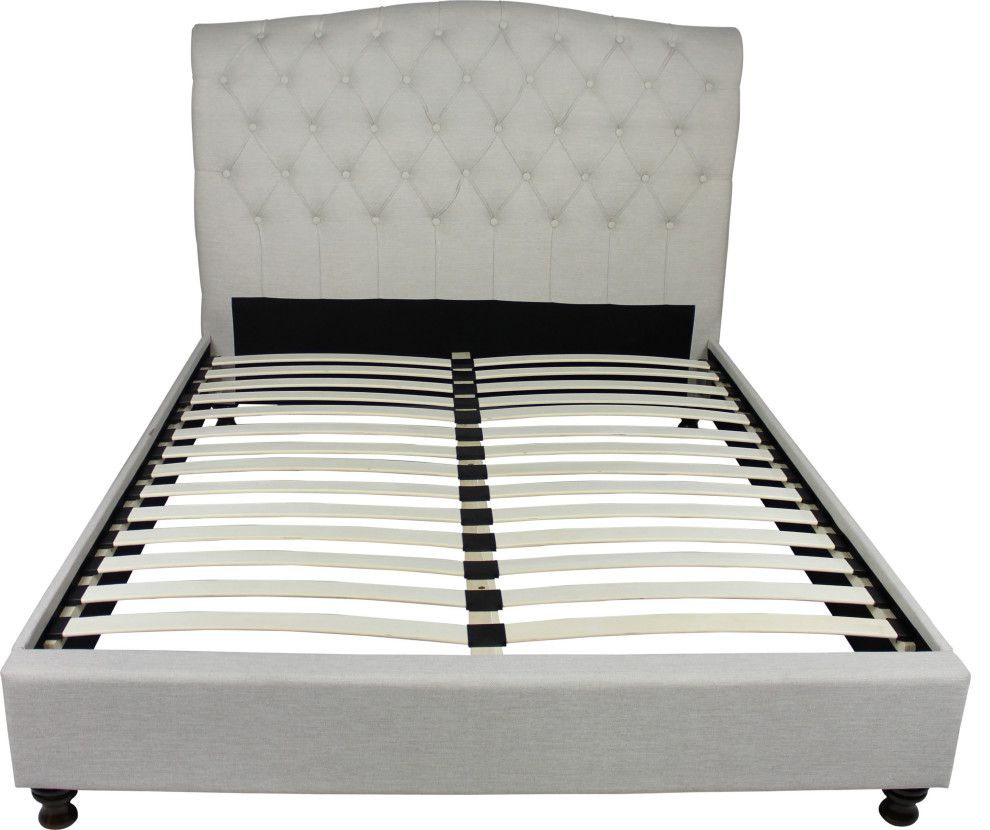 Essex Tufted Bed - Transitional - Platform Beds - by HedgeApple | Houzz