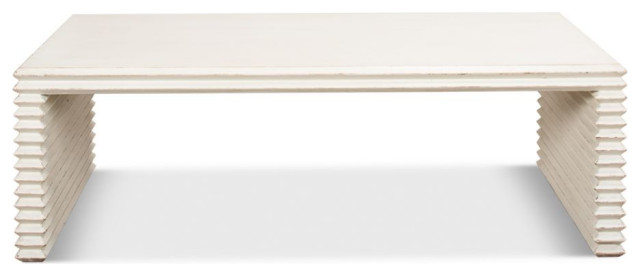 Stacked Cocktail Coffee Table Antique White - Farmhouse - Coffee Tables ...