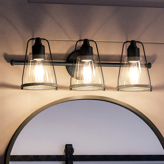 Luxury Coastal Bath Light, Midnight Black - Beach Style - Bathroom ...