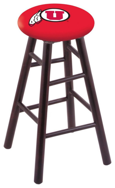 Holland RC University of Utah 36" Swivel Maple Bar Stool - Dark Cherry ...