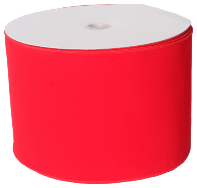 Vickerman Q206236 6"x50 Yard Red Velvet Outdoor Wired Christmas Ribbon ...
