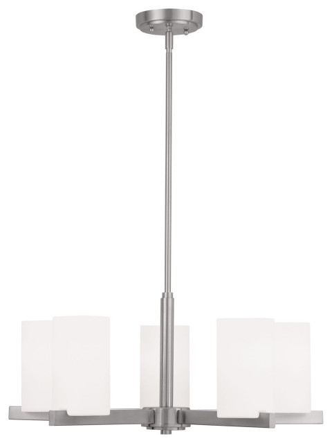 Astoria Chandelier, Brushed Nickel - Modern - Chandeliers - by ...