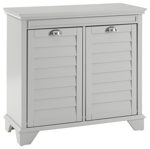 Lydia Linen Hamper Gray - Transitional - Hampers - by Crosley Furniture ...