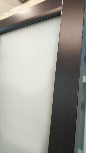 Solid French Door |Planum 2102 Matte Black with Frosted Glass |Wood ...