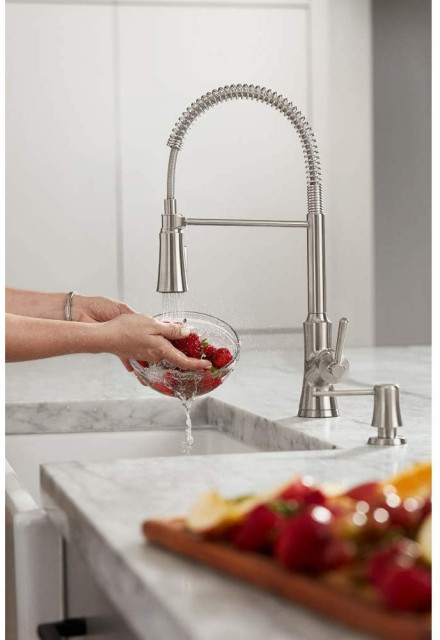 Tall Kitchen Faucet with Pull-Down Magnetic Sprayhead and Aerated Spray ...
