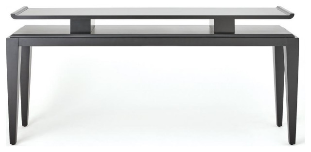 Poise Black Satin Console Table - Transitional - Console Tables - by ...