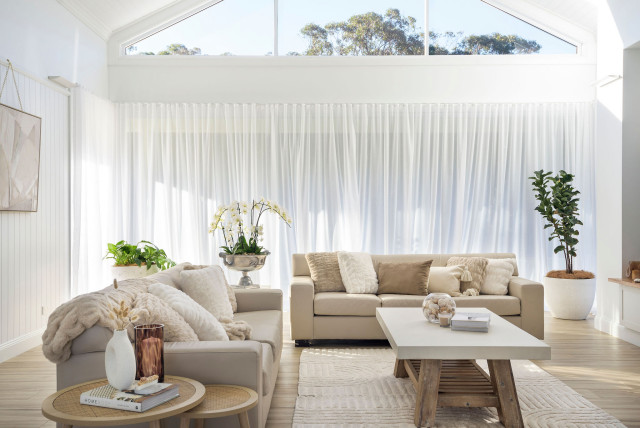 Modern Coastal Barn - Beach Style - Living Room - Central Coast - by ...