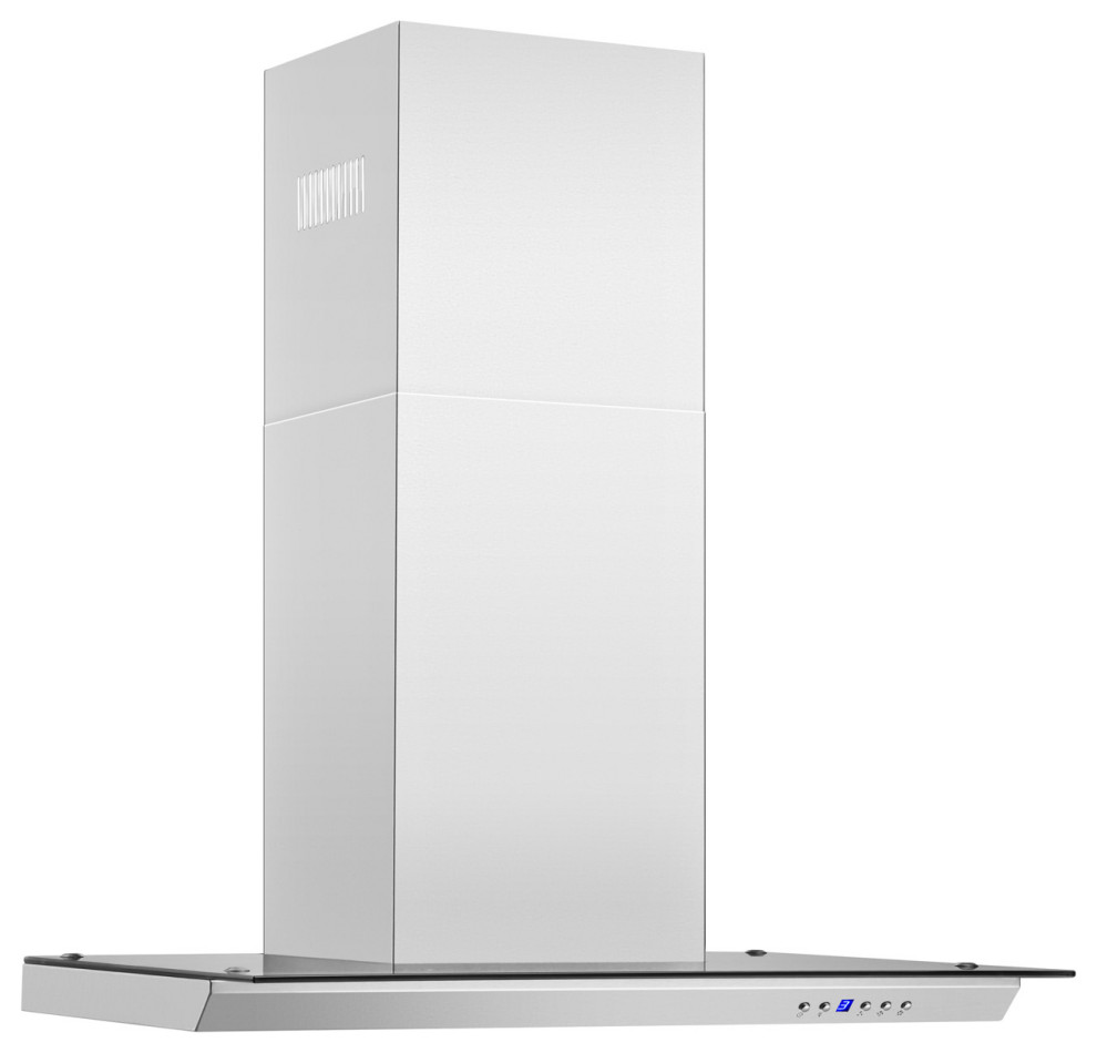 Blue Ocean 30" RHKC Tempered Glass Stainless Steel Wall Mount Kitchen ...