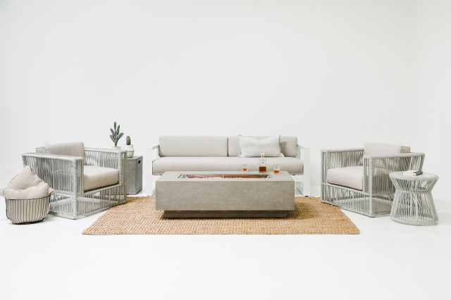 Miami Club Chair With Self Welt - Beach Style - Outdoor Lounge Chairs ...