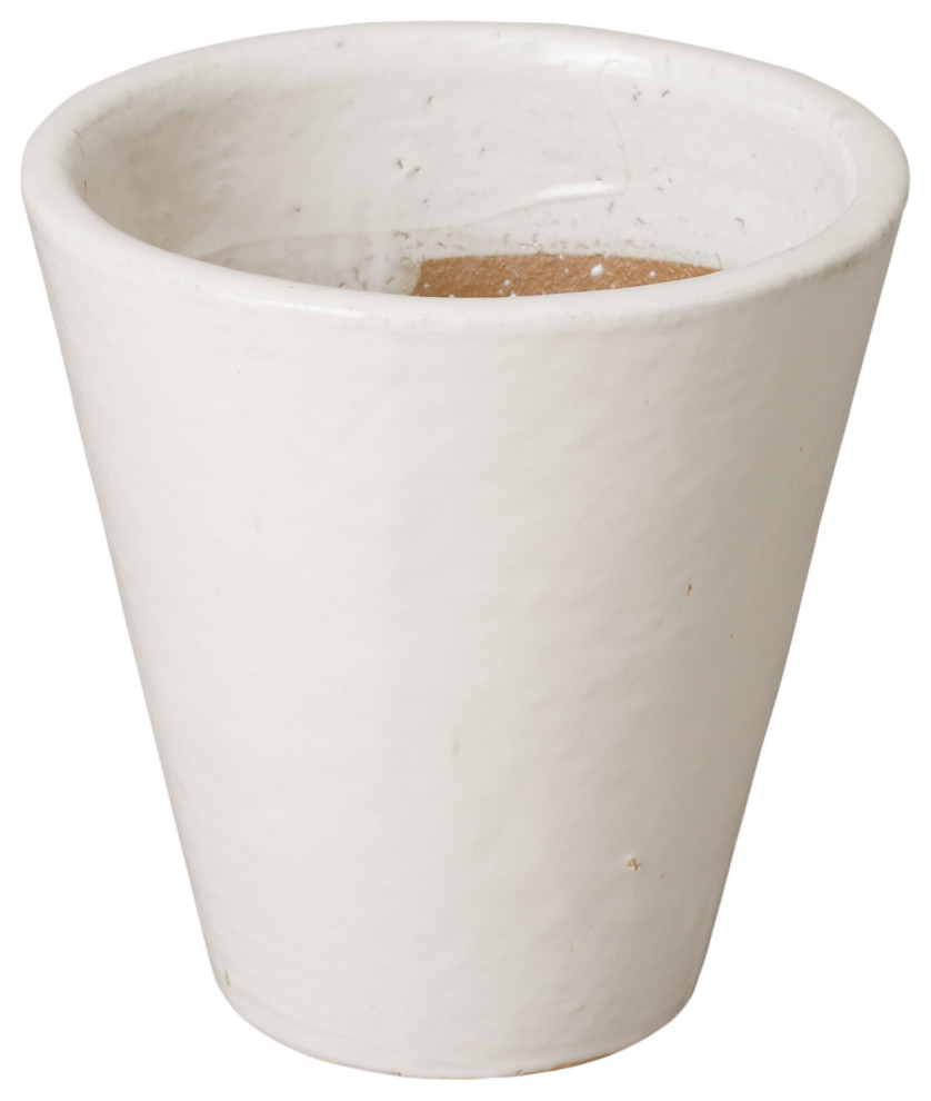 Tappered Planter, White 12x12 - Farmhouse - Outdoor Pots And Planters ...