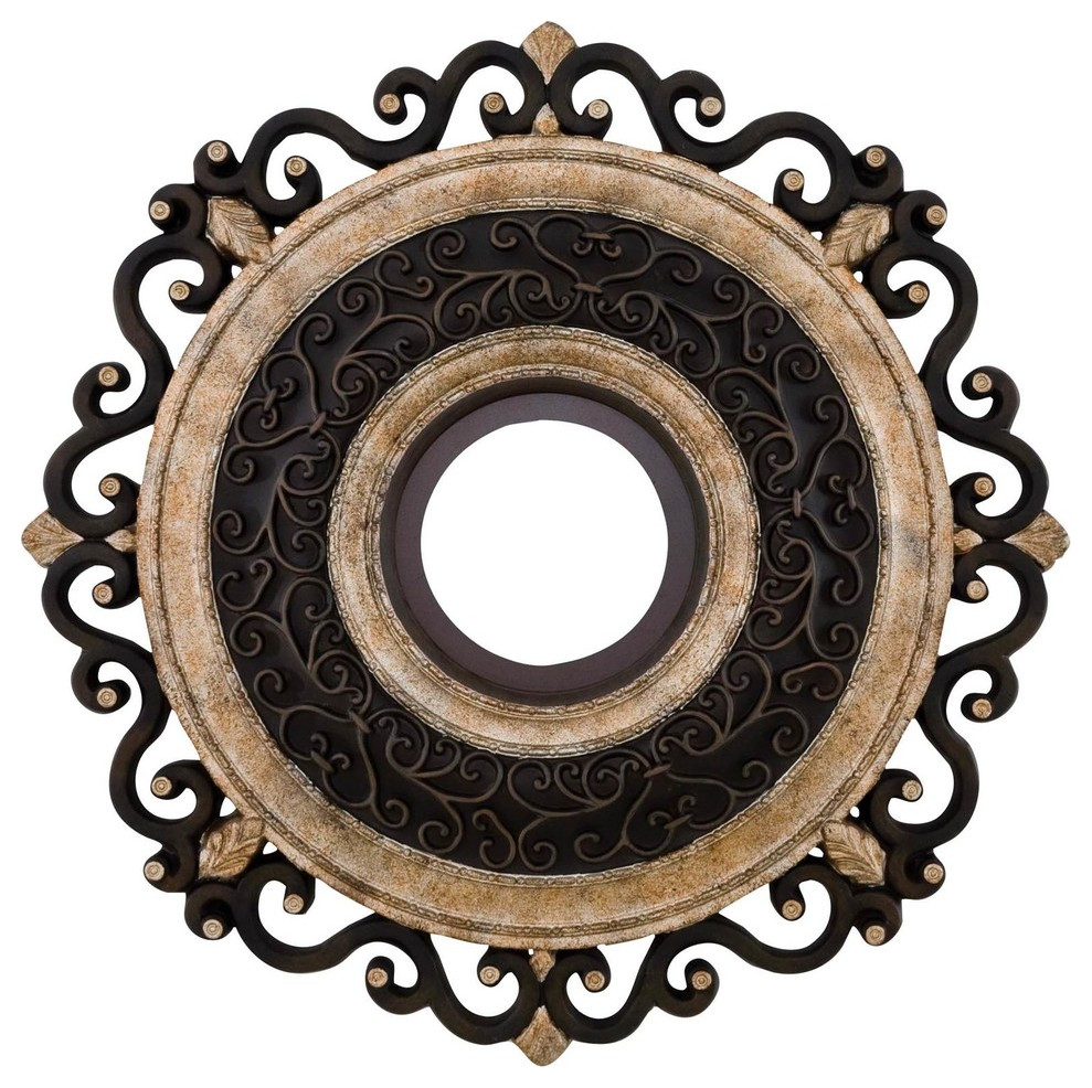 Minka-Aire Napoli Ceiling Fan Medallion, Sterling Walnut - Traditional ...