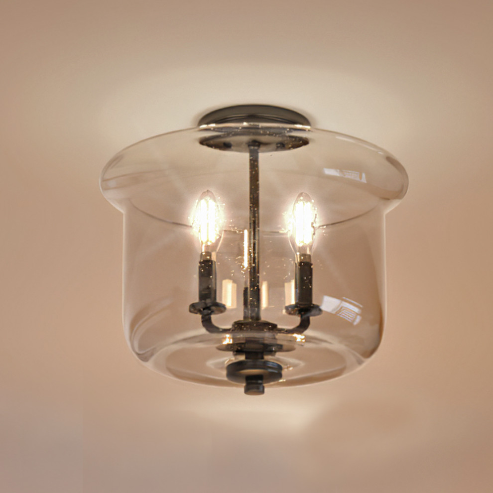 Luxury French Country Ceiling Light, Midnight Black, UHP3731 ...